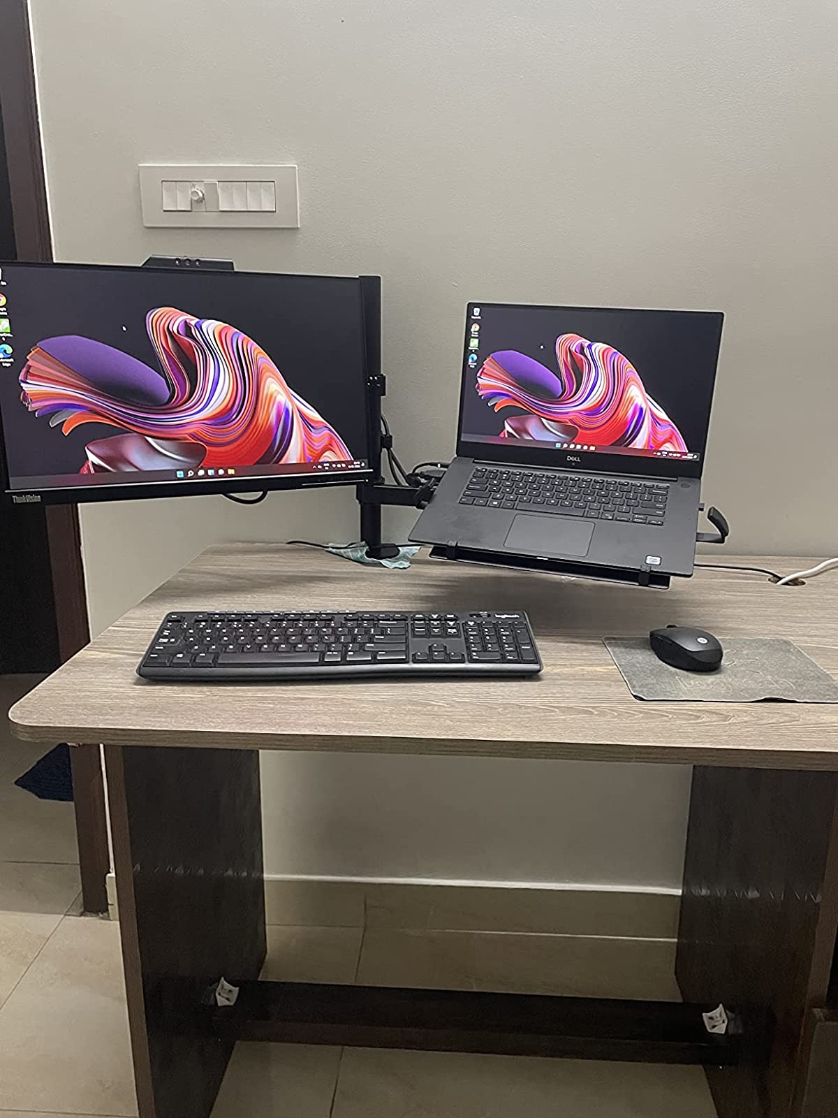 Monitor Stand With Laptop Tray- Use Laptop and monitor together