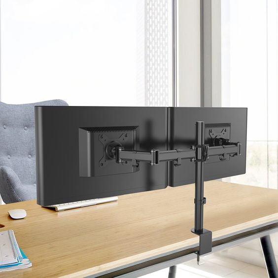 Dual Monitor Arm- Dual Monitor Stand- Adjustable, Movable, Rotation, Tilt