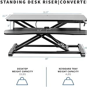 SIT STAND DESK CONVERTER- CHANGE ANY DESK TO STAND DESK
