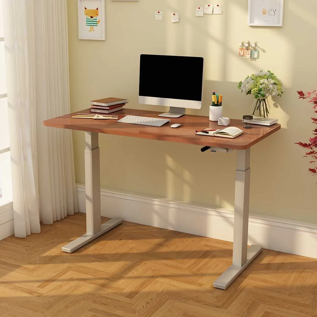 Height Adjustable Computer Table- Sit To Stand at work/Adjustable Desk