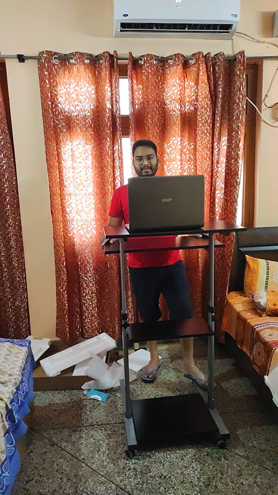 Height Adjustable Computer Table| Multipurpose PC Workstation Desk