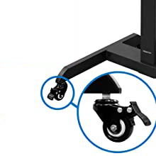 Electric Two Layered Height Adjustable Table With Lockable Wheels ...