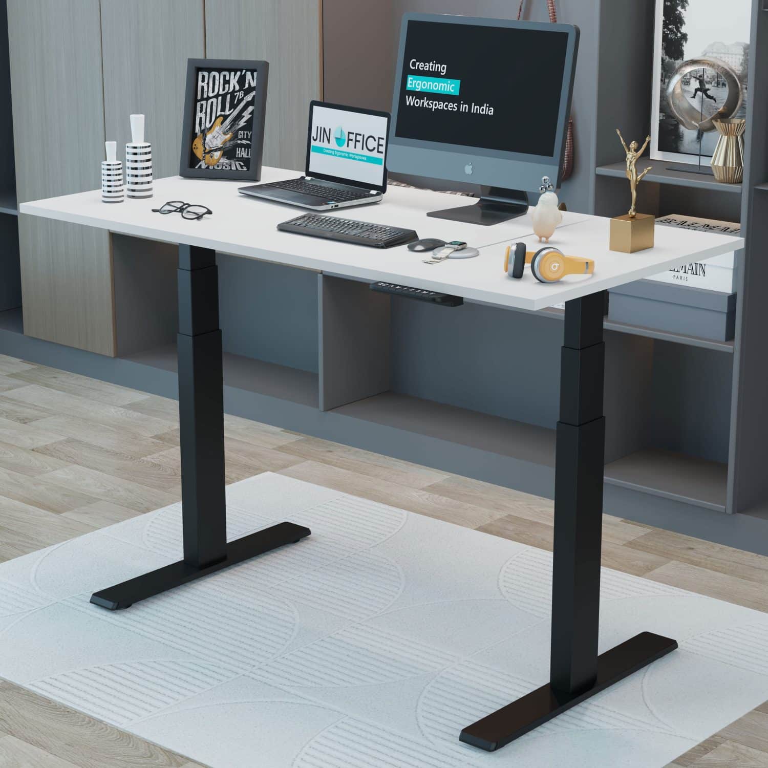 Dual Motor Electric Sit-Stand Desk (Frame Only) (3-Stage Legs) | 125kg ...