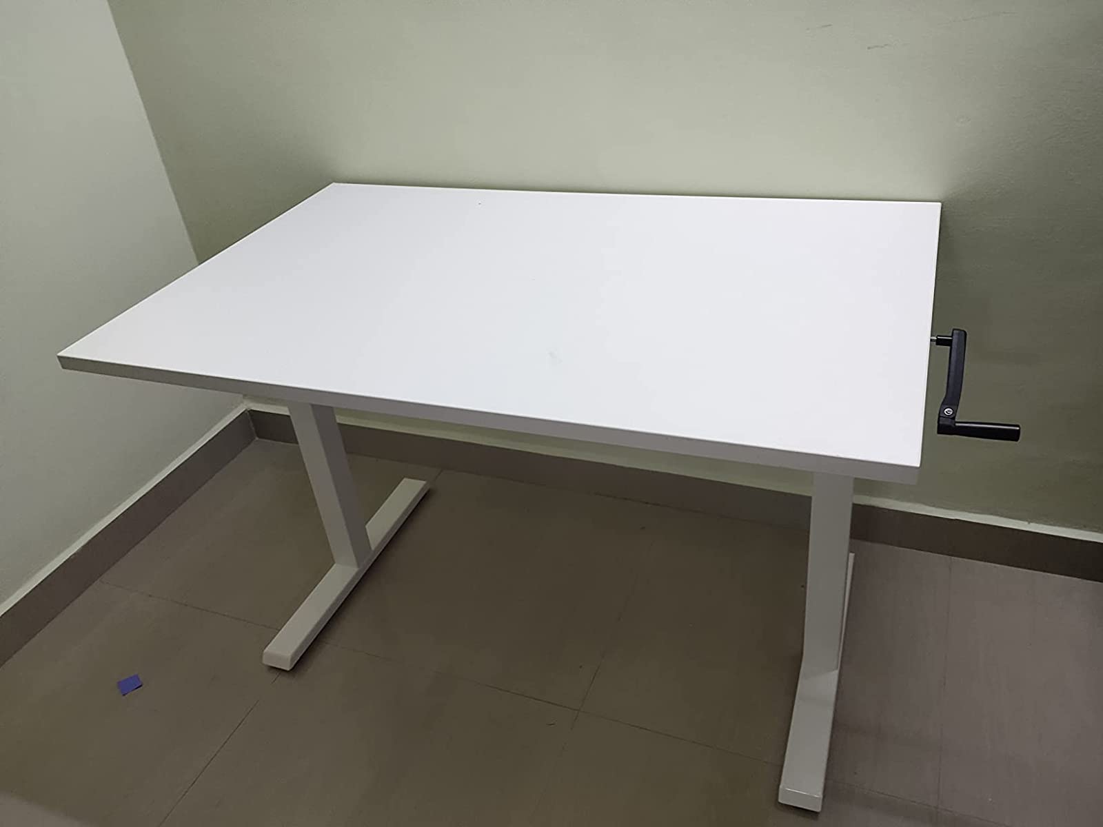 Manual Standing Desk With Top (Black Frame) | Height Adjustable Desk