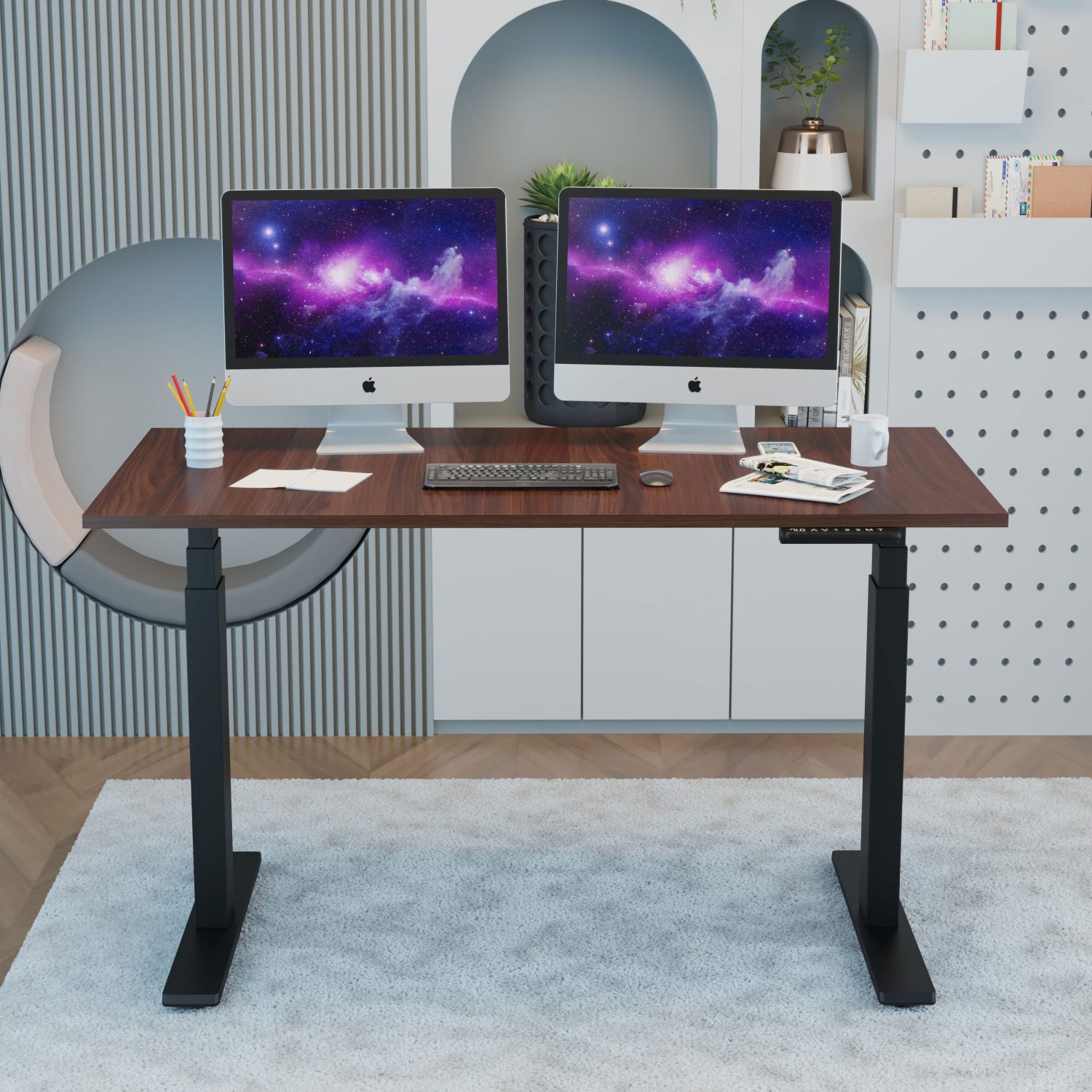 Dual Motor Electric Sit-Stand Desk (Frame Only) (3-Stage Legs) | 125kg ...