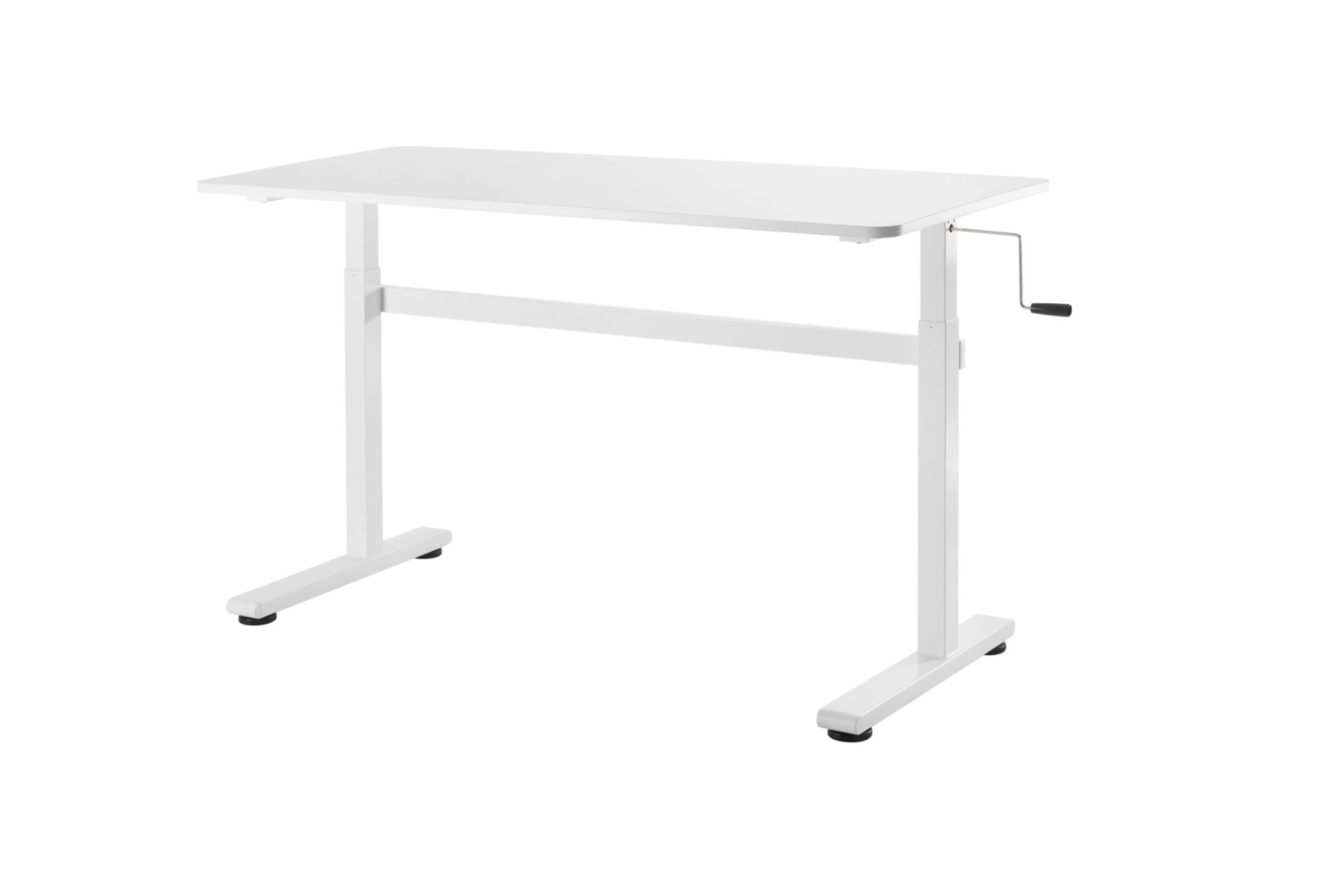 Affordable Manual Height Adjustable Standing Desk White | Sit-Stand ...