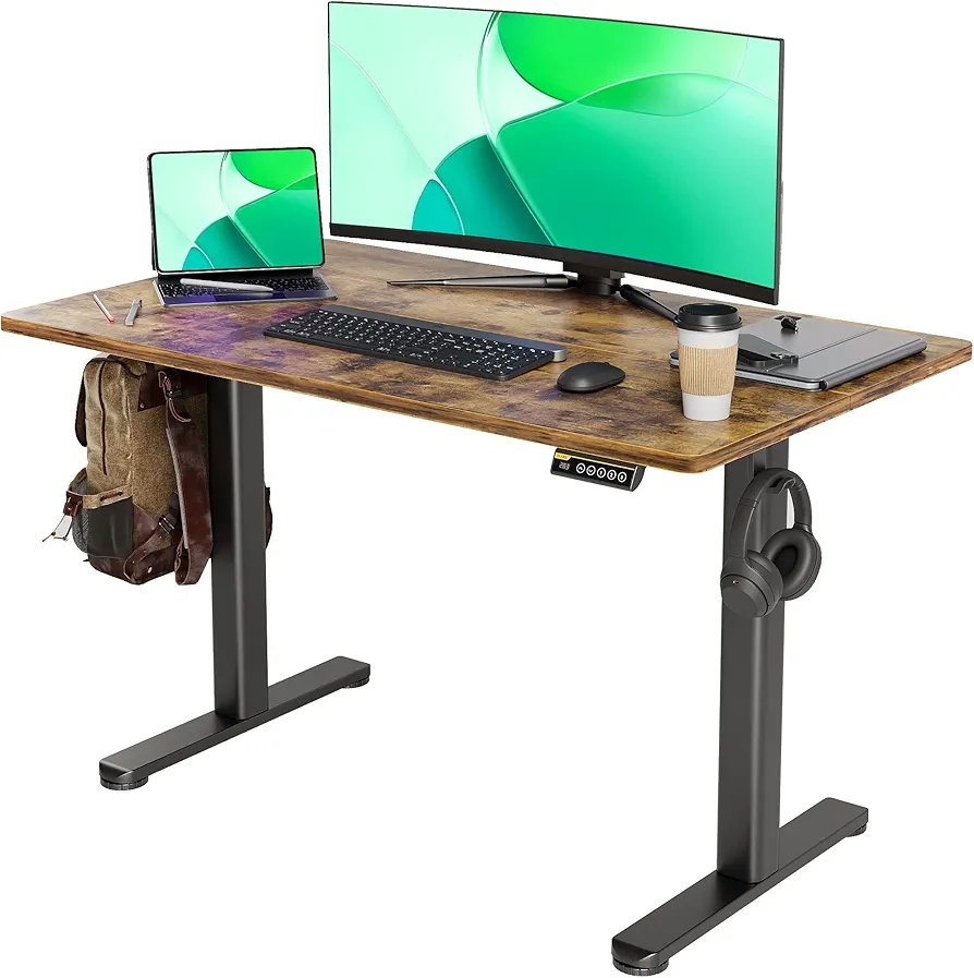 Refurbished Split Board Electric Height Adjustable Desk | Black Frame ...